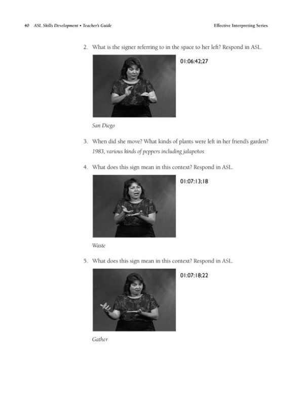 The Effective Interpreting Series: ASL Skills Development - Teacher's ...